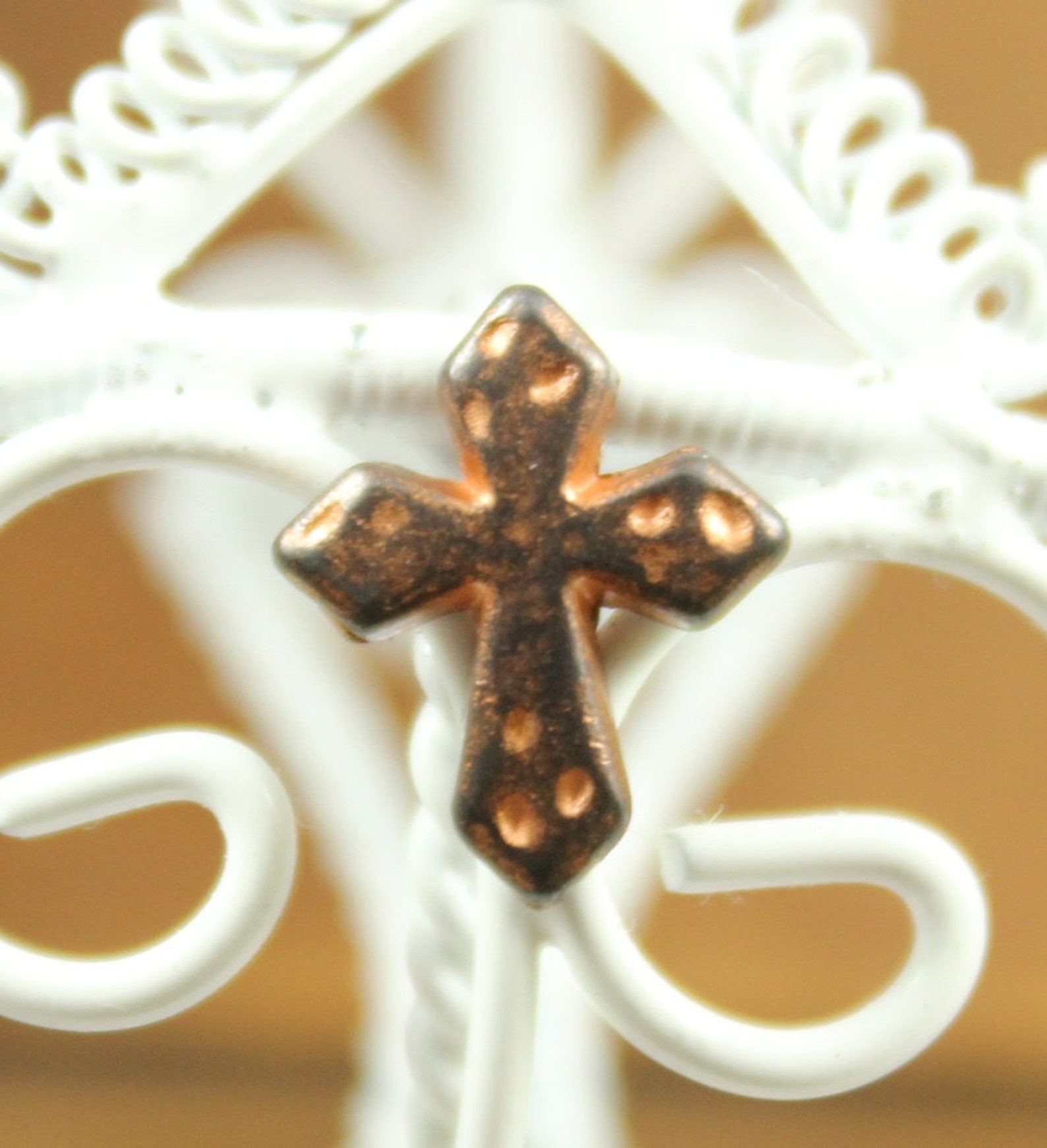 Metal Buttons Cross Metal Buttons Gunmetal Orange Color - Etsy