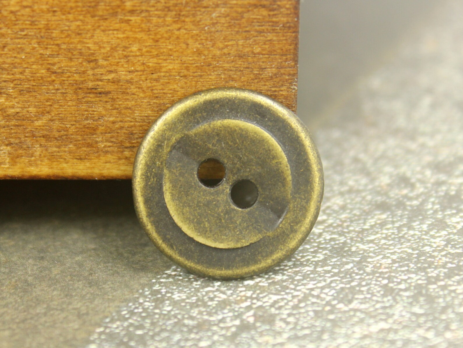 Metal Buttons - Layered Circles Metal Hole Buttons in Antique Brass ...