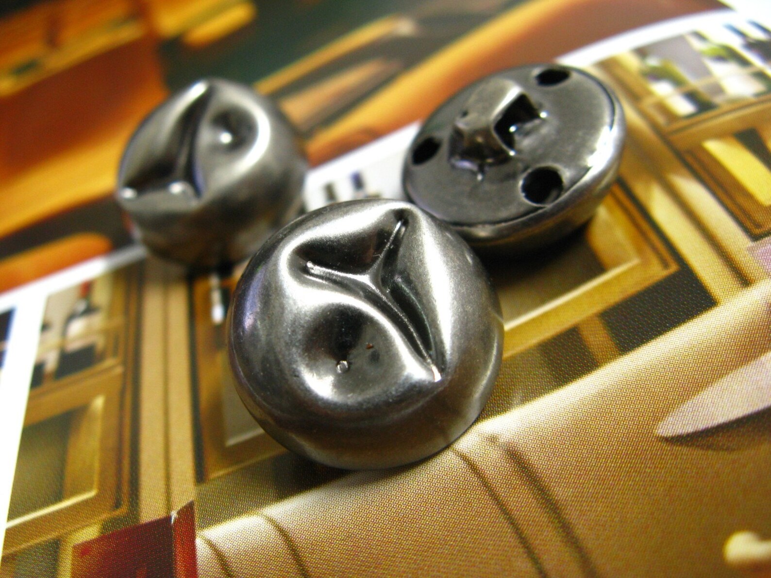 Metal Buttons Hammer Destroy Metal Buttons Domed Shank | Etsy