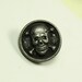 Metal Buttons - Cross Bone Skull Metal Buttons , Retro Silver Color ...