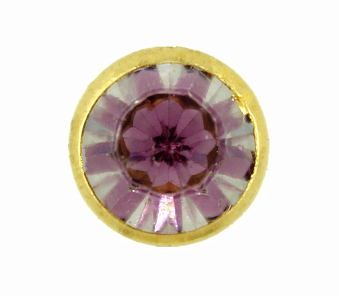 Pink Glass Rhinestones Rivets Studs 0.31 Inch 10 Pieces - Etsy