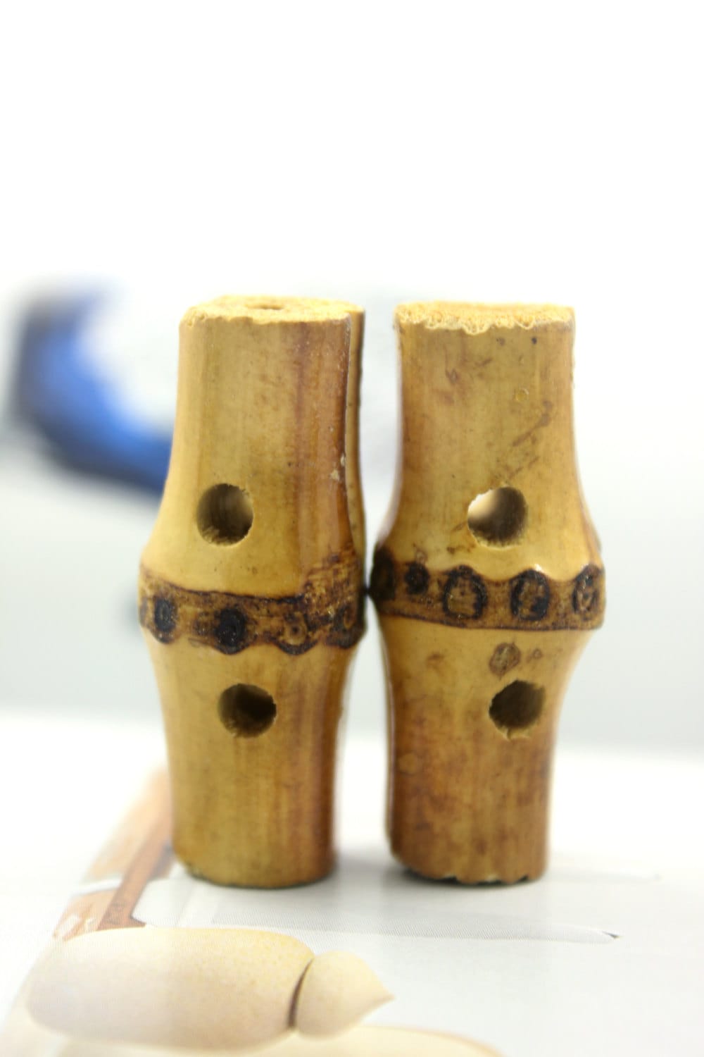 Bamboo Buttons Bamboo Joint Toggles 1.42 Inch 6 in a Set - Etsy