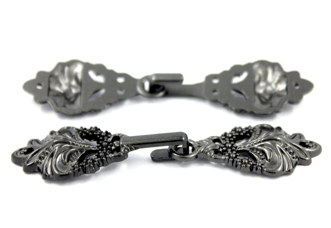 Cloak Clasp Fasteners Bouquet Cloak Clasp Black Gunmetal | Etsy