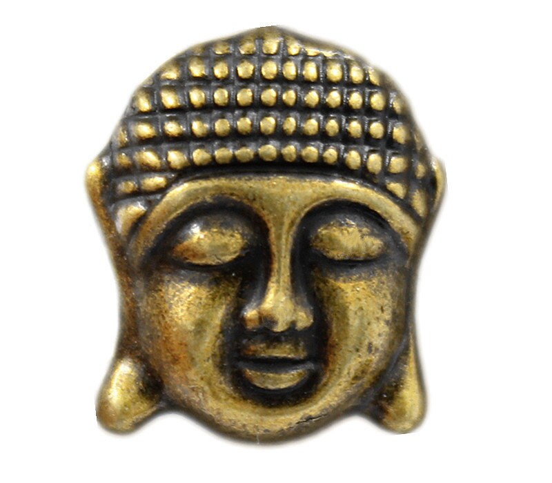 Zen Buddha Head Metal Buttons Antique Brass Color Shank - Etsy