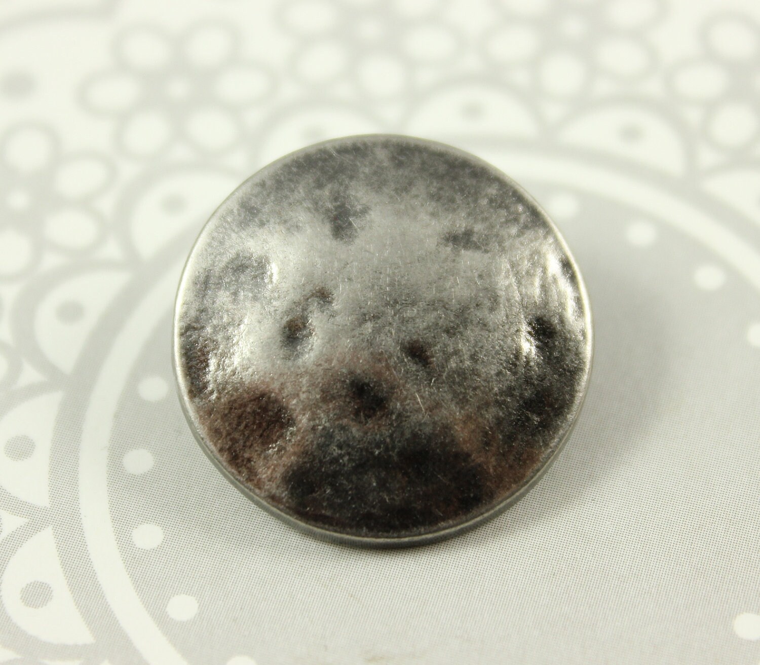 Metal Buttons - Gray Silver Metal Buttons , Shank , 1 Inch , 10 Pcs - Etsy