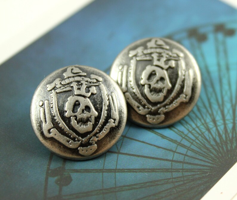 Metal Buttons Skull King Metal Buttons Gray Silver Color - Etsy