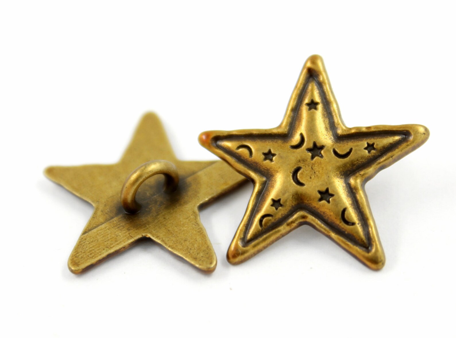 Metal Buttons Starry Night Star Metal Buttons Oxidized | Etsy