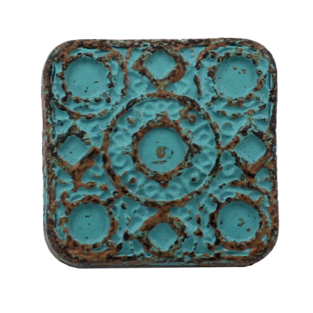 Square Metal Buttons - Round and Square Matrix Green Patina Metal Shank ...