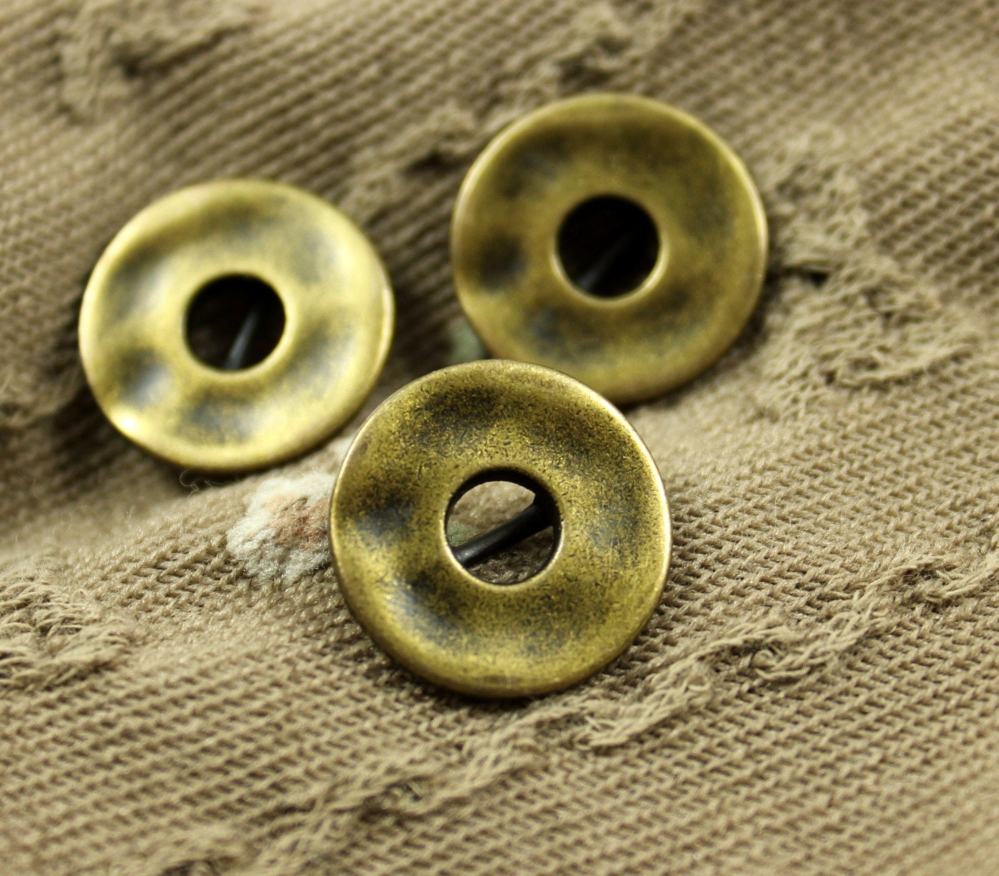 Metal Buttons Broadside Circle Metal Buttons Brass Color - Etsy