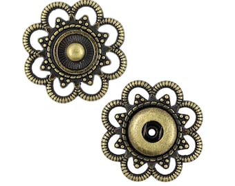 Antique Brass Snap - Etsy