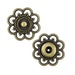 Flower Metal Snap Buttons , Antique Brass Color , Openwork , 0.79 Inch ...