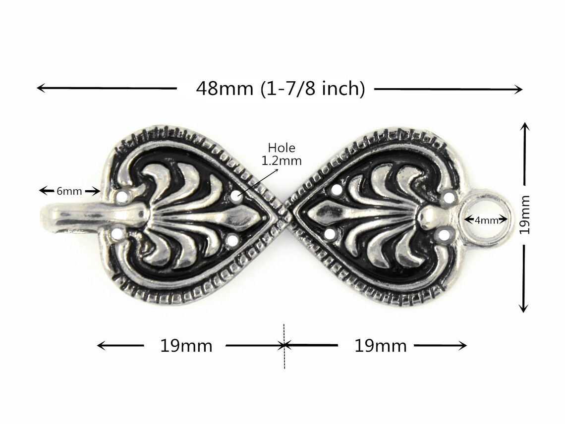 Attaches de fermoir Manteau charmant manteau Spade Baroque | Etsy