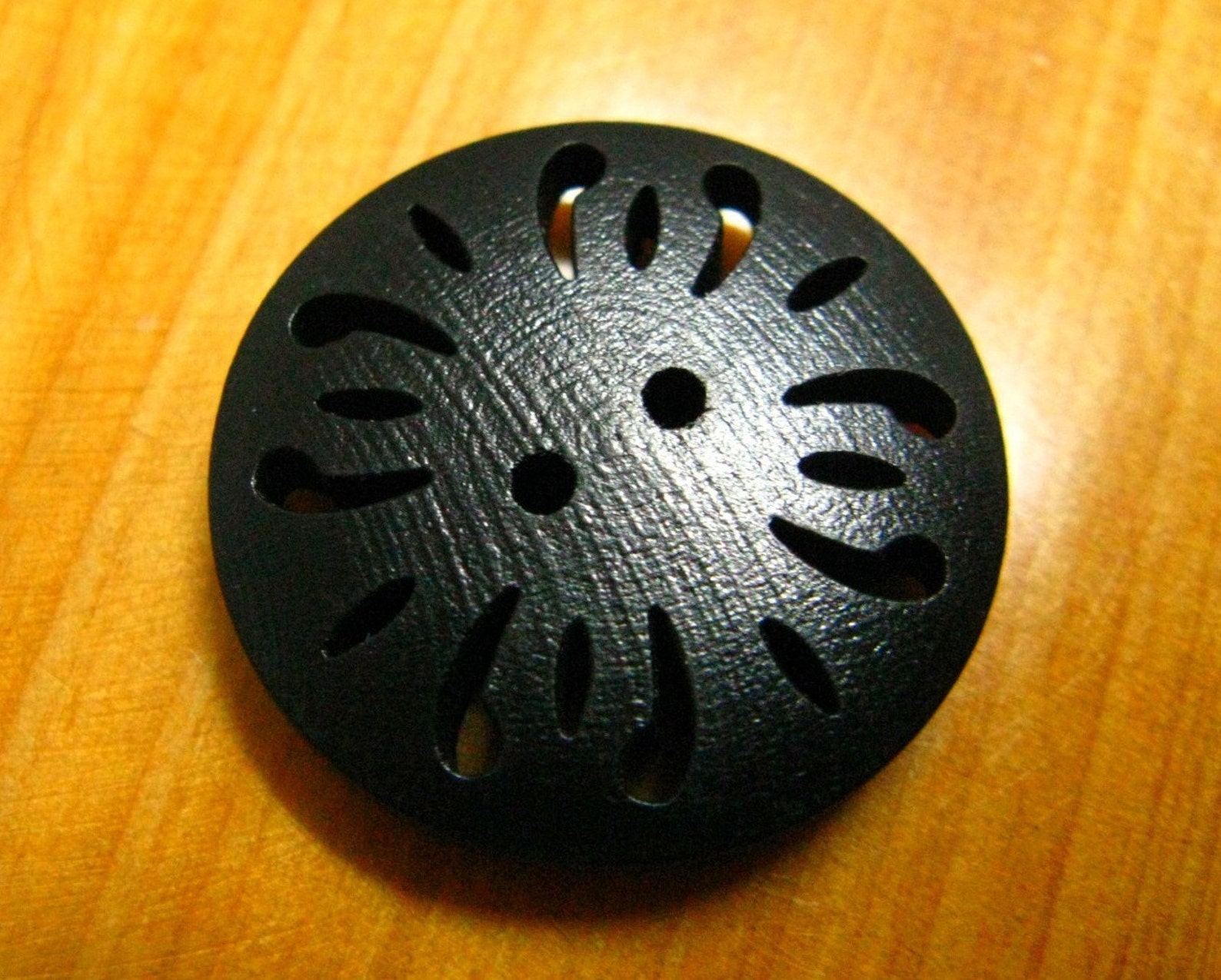 Wooden Buttons Thickening Japanese Style Black Convex Wood - Etsy