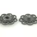 Flower Metal Snap Buttons , Black Gunmetal Color , Openwork , 0.79 Inch ...