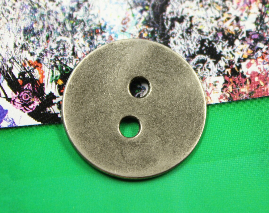 Metal Buttons Gray Silver 2 Holes Buttons. 1 Inch. 10 Pcs - Etsy