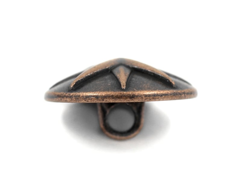 Metal Buttons Compass Antique Copper Metal Shank Buttons | Etsy