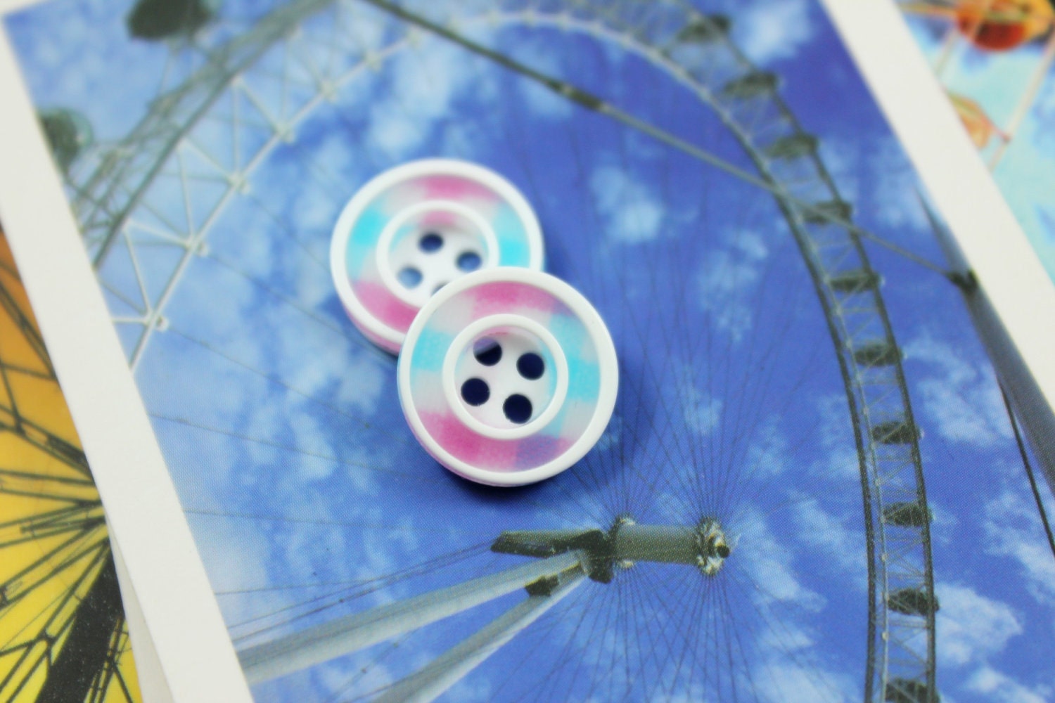 Fresh Buttons Cyan Theme Color Ring Plastic Buttons 0.51 - Etsy