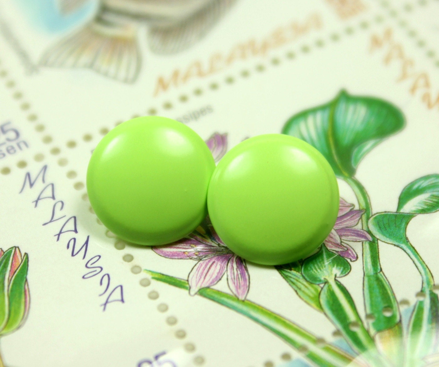 Metal Buttons Apple Green Small Round Shank Metal Buttons. | Etsy