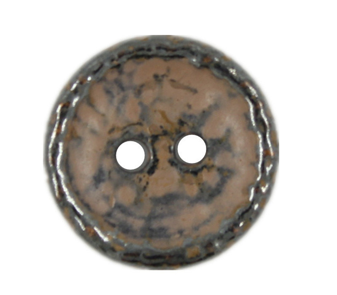 Metal Buttons - Hammered Surface Metal Buttons , Maroon Gunmetal Color ...