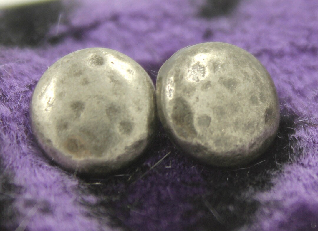 Metal Buttons - Round Metal Buttons , Gray Silver Color , Shank , 0.39 ...