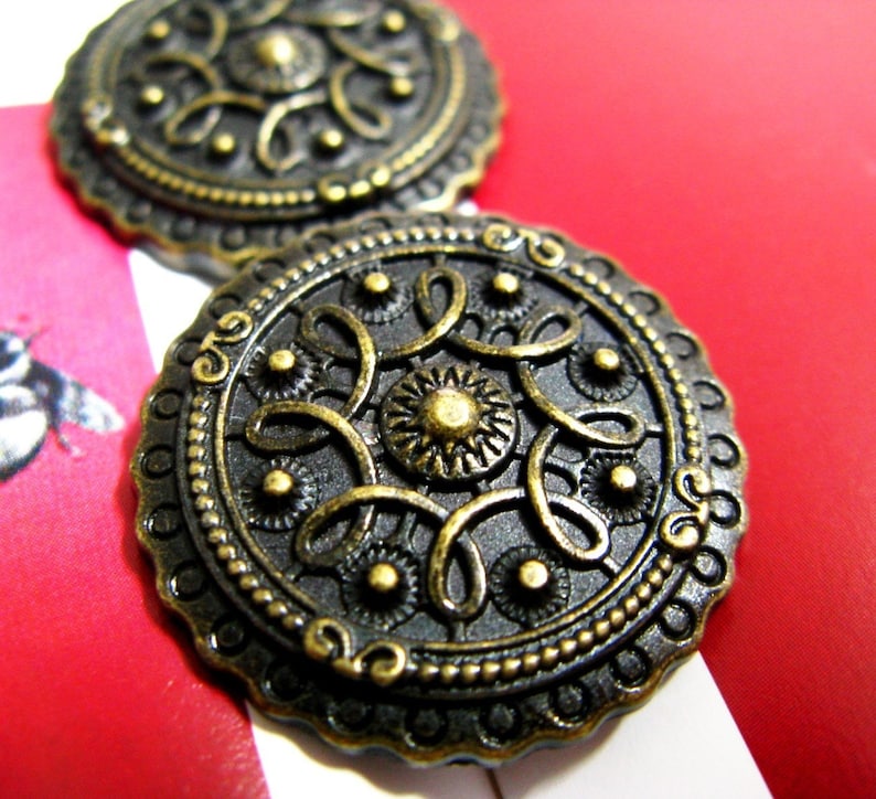 Celtic Shield Metal Buttons Antique Brass Color Shank 1 | Etsy