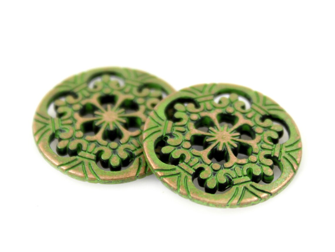 Metal Buttons Roman Columns Metal Buttons Green Copper | Etsy
