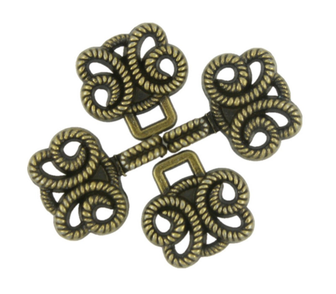 Cloak Clasp Fasteners - Twisted Rope Butterfly Cloak Clasp Antique ...