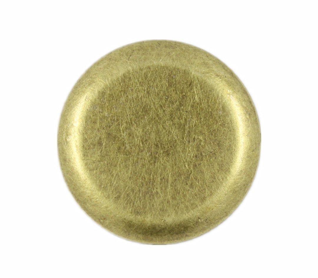 Metal Buttons - Flat Antique Brass Metal Shank Buttons , 1 Inch , 10 ...