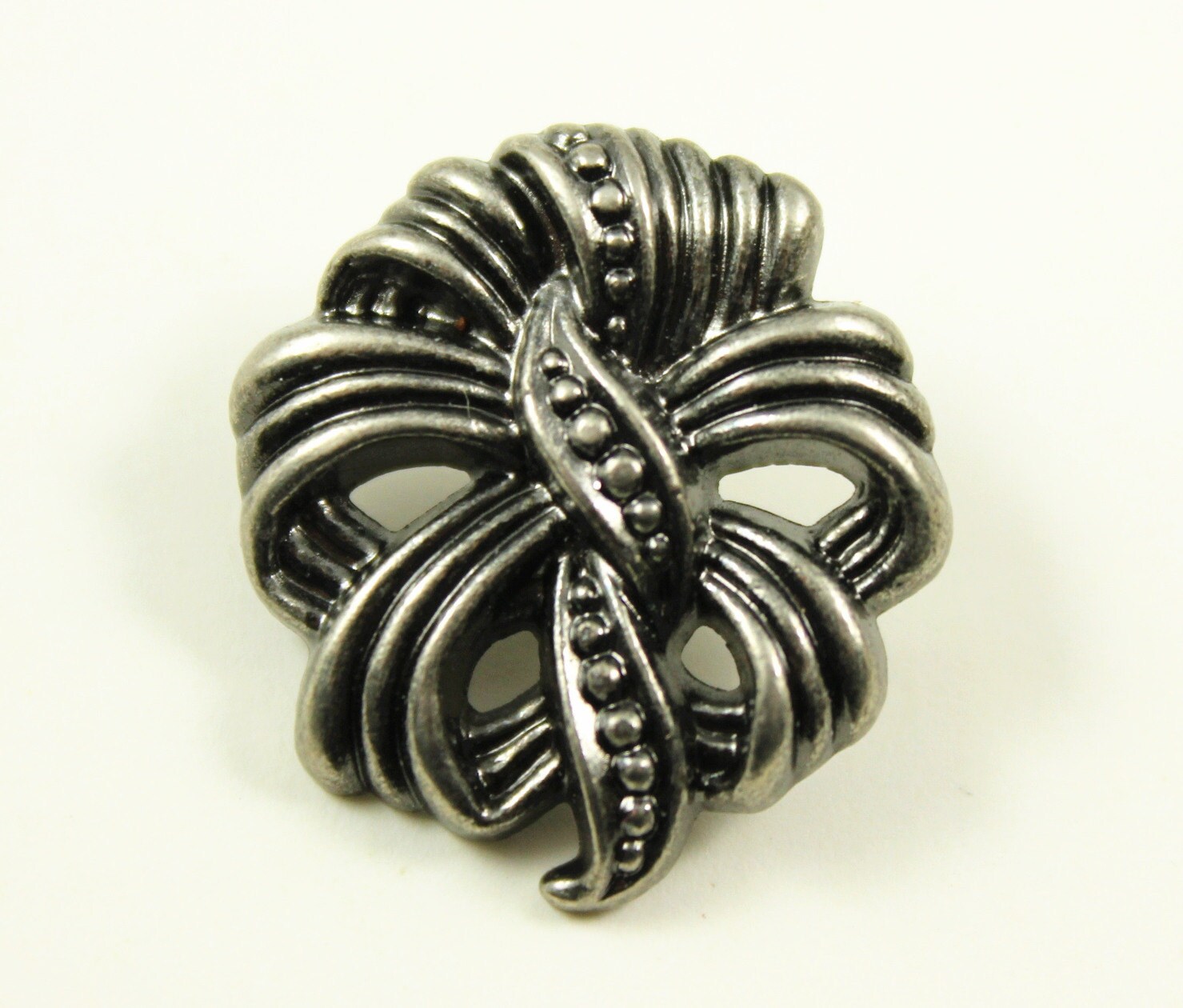 Metal Buttons Ribbon Knots Metal Buttons Gray Silver Color | Etsy