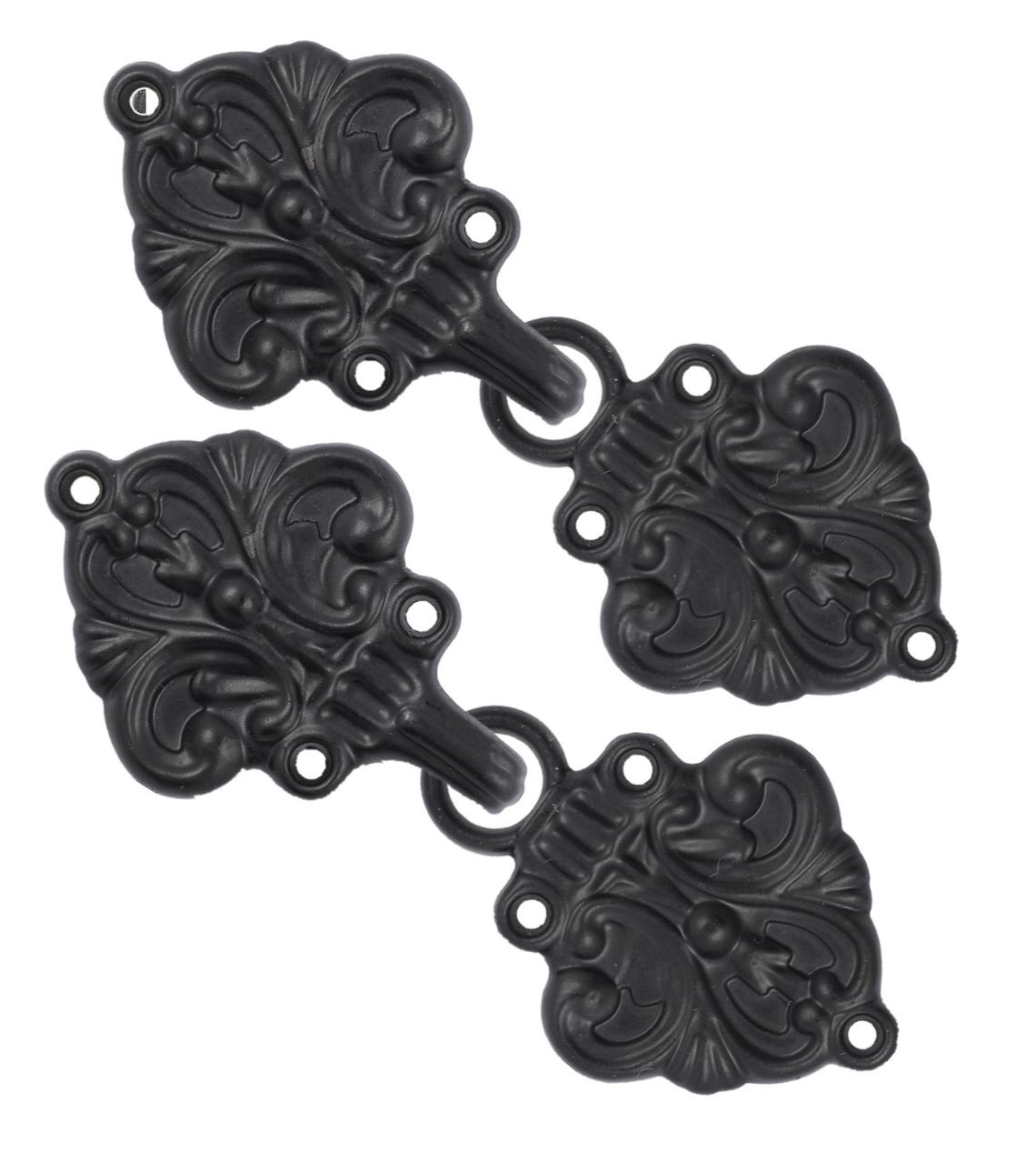 Cloak Clasp Fasteners Stunning Matte Black Baroque | Etsy