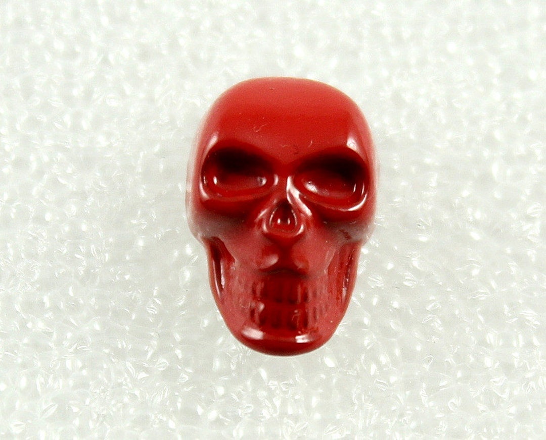 Wholesale - Skull Metal Buttons - 30 Hot Red Skull Solid Metal Shank ...