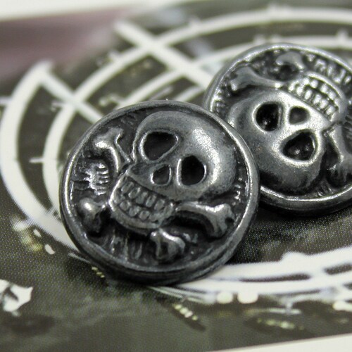 Metal Buttons Black Gunmetal Metal Buttons Shank 0.71 | Etsy