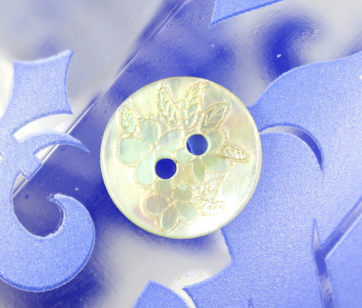 Shell Buttons Rich Luster Light Blue Flower Shell Buttons | Etsy