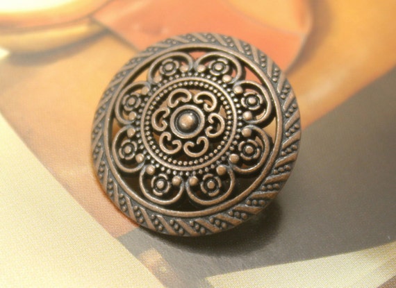 Metal Buttons Lacework Filigree Metal Buttons Maroon | Etsy