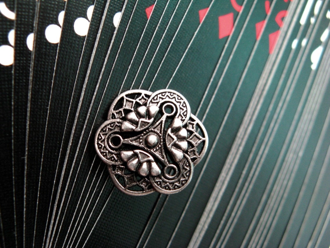 Metal Buttons Gothic Flower Art Metal Buttons Gunmetal | Etsy