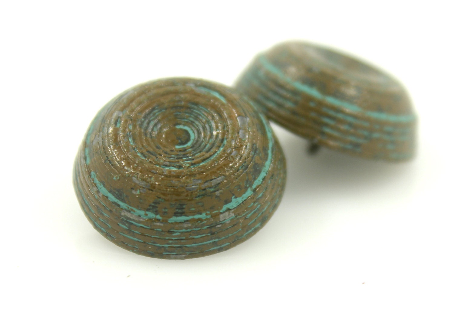 Metal Buttons - Rust Concentric Circles Metal Shank Buttons - 0.91 Inch ...