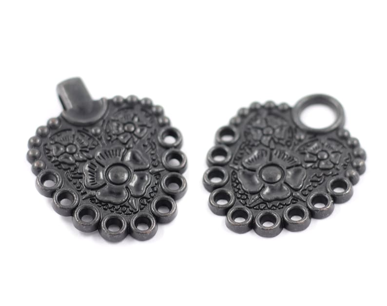 Cloak Clasp Fasteners Romantic Bouquet Design Vintage Black - Etsy