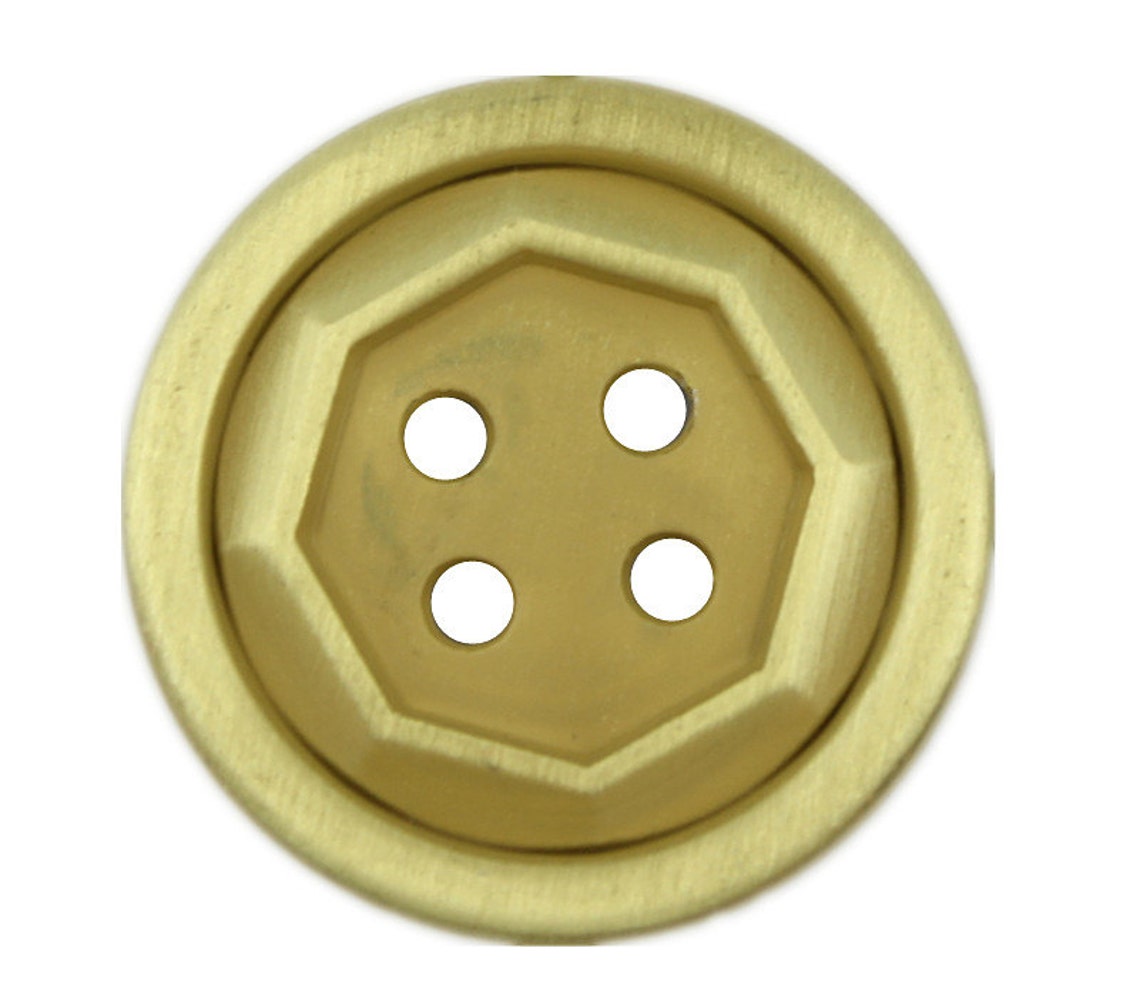Metal Buttons Heptagon Carving Dull Gold Hole Buttons 1 | Etsy