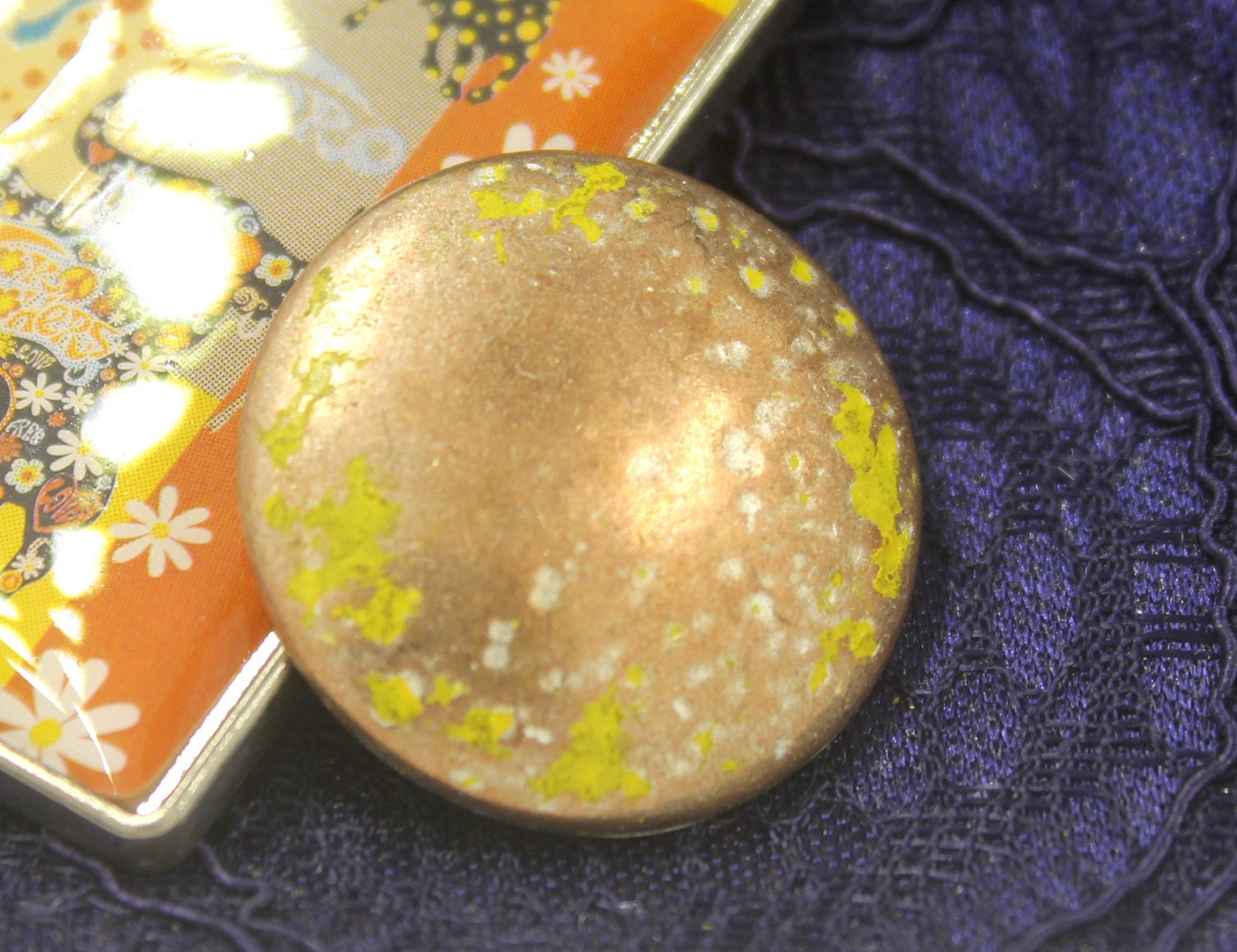 Metal Buttons Crescent Dapple Metal Buttons Light Copper - Etsy