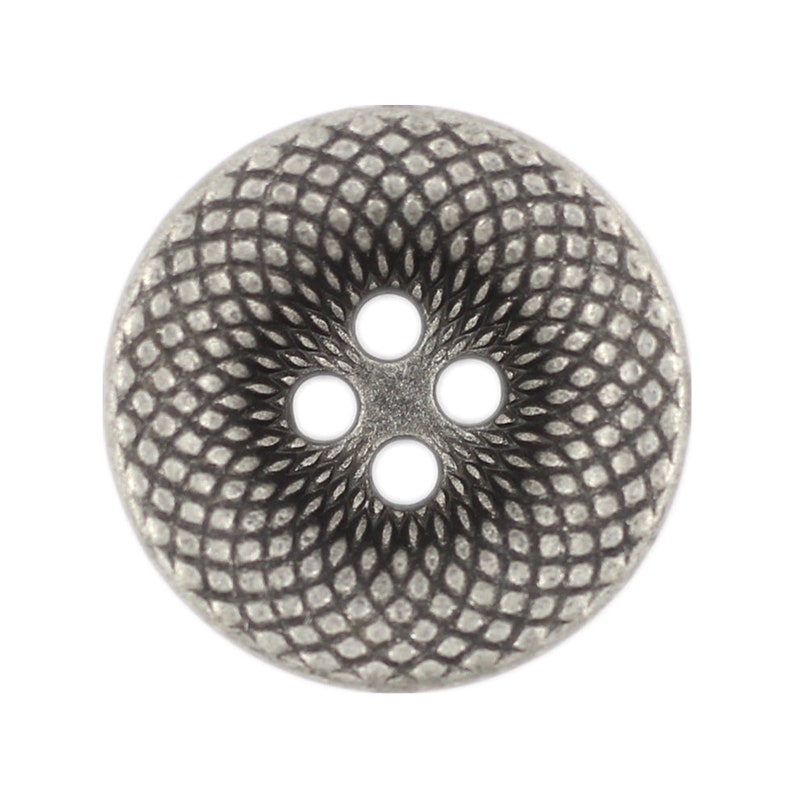 Interweave Pattern Antique Silver Concave Hole Buttons 4 - Etsy