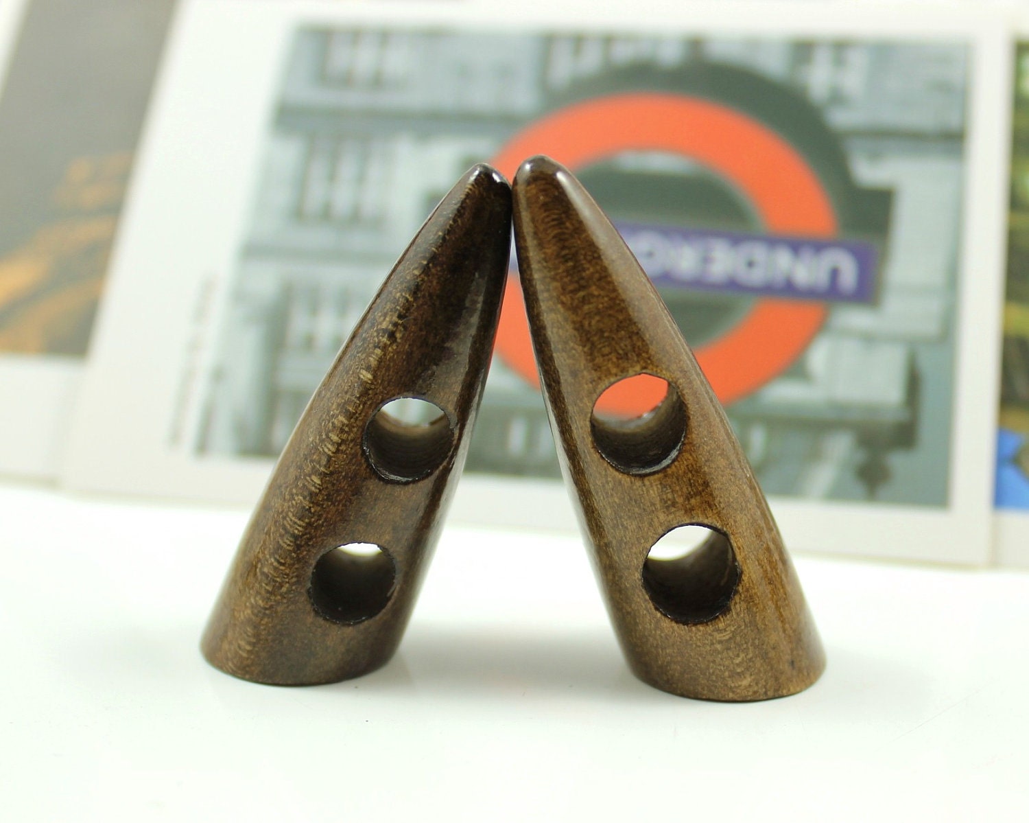 Horn Shaped Toggles Lovely Khaki Brown Horn Shaped Nature | Etsy