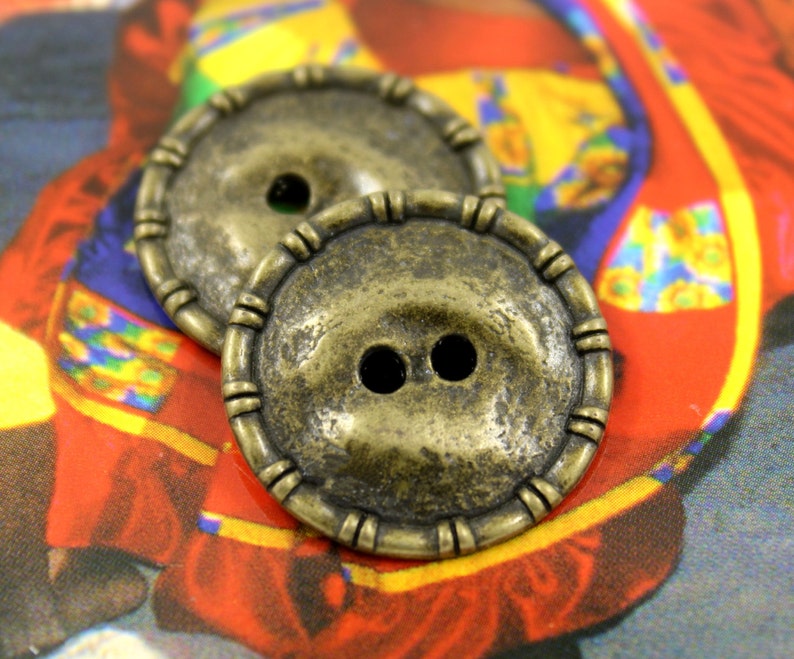 Metal Buttons Binding Edge Rustic Antique Berass Metal Hole - Etsy