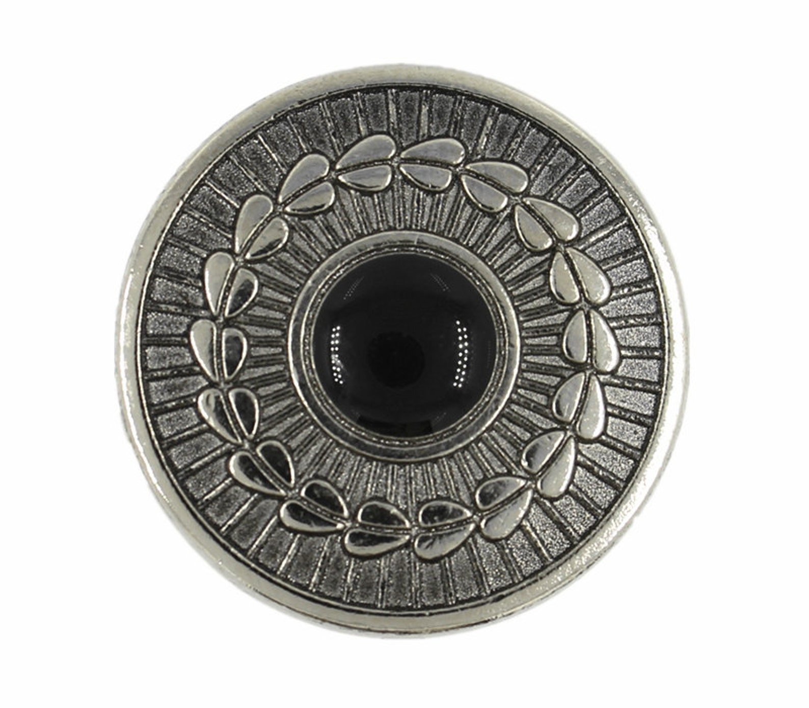 Grass Wreath and Black Enamel Concho Gunmetal Rivet Set 1 | Etsy