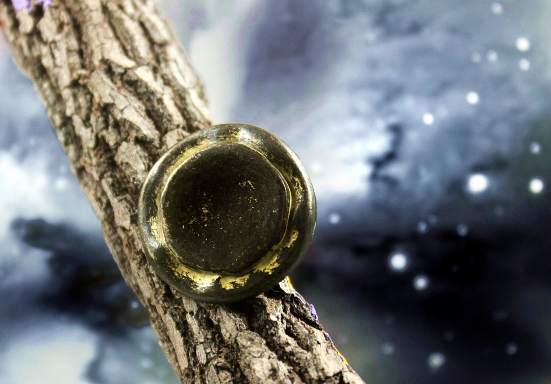 Metal Buttons - Annular Solar Eclipse Metal Buttons , Bronze Yellow ...