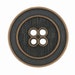 Parallel Lines Metal Buttons , Antique Copper Color , 4 Holes , 0.91 ...