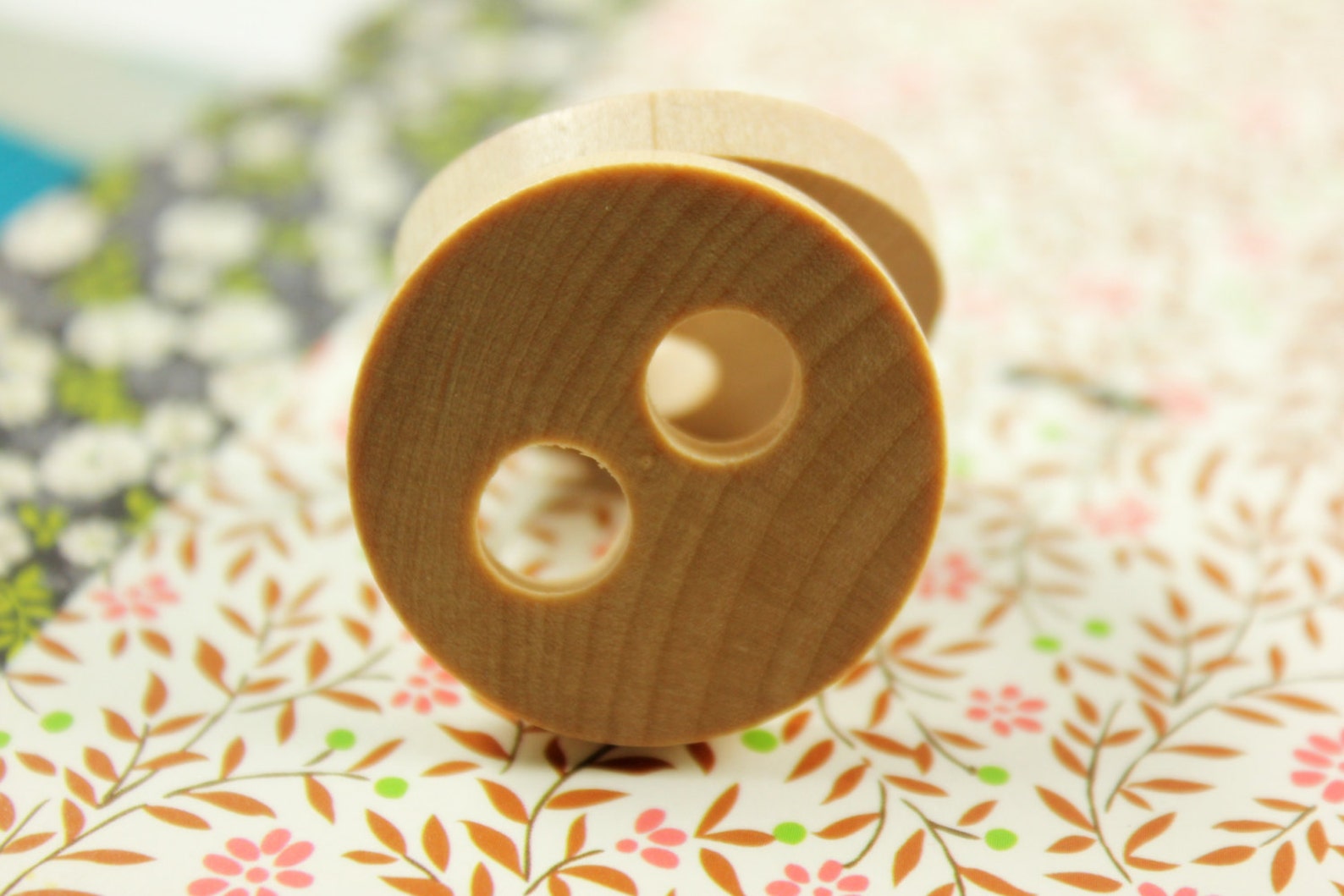 Natural Wooden Buttons - Large Holes Design Round Natural Wooden ...