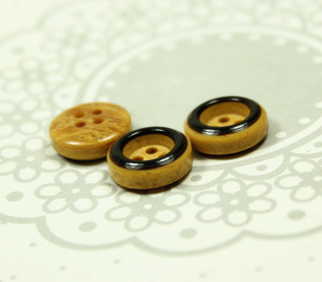 Khaki Buttons Khaki Color Recessed Center Buttons With Dark - Etsy