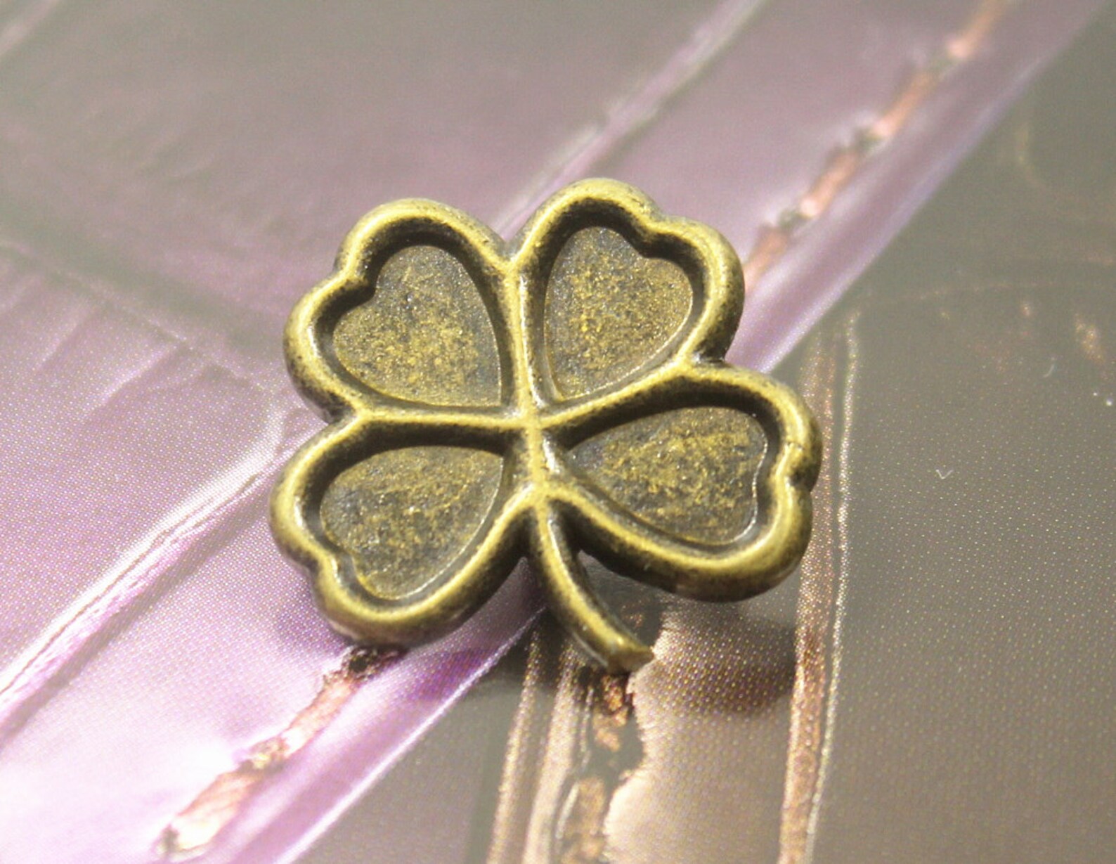 Metal Buttons Clover Metal Buttons Antiqued Brass Color - Etsy