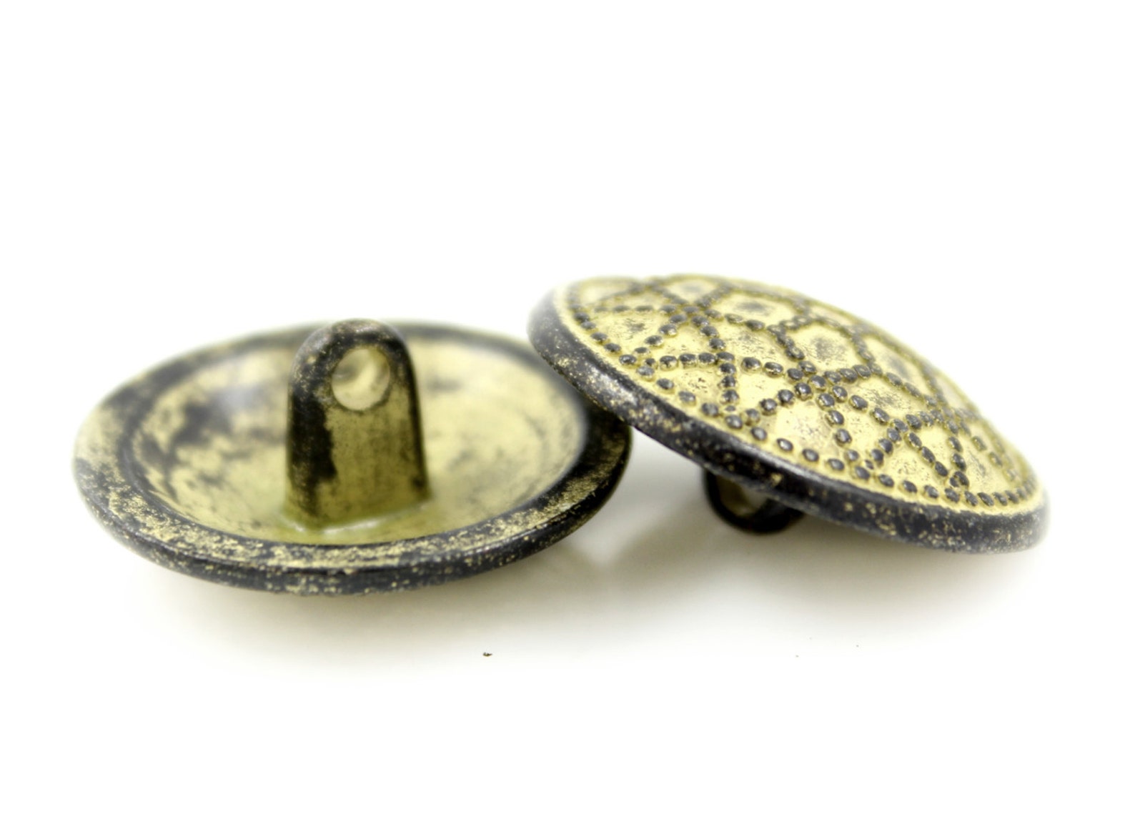 Metal Buttons Star Polygon Metal Buttons Gunmetal Yellow - Etsy