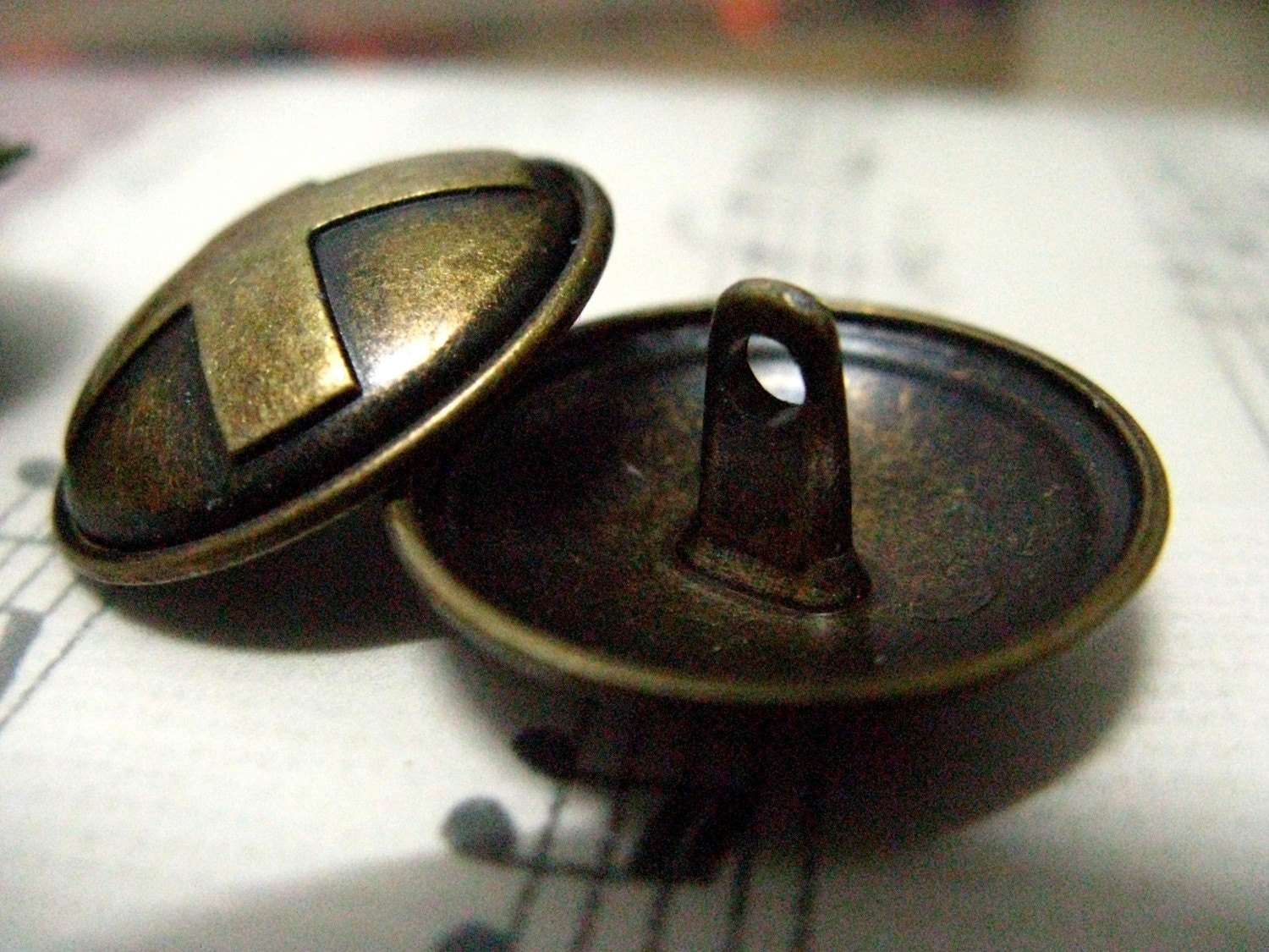 Metal Buttons - Balanced Cross Metal Buttons , Antique Brass Color ...